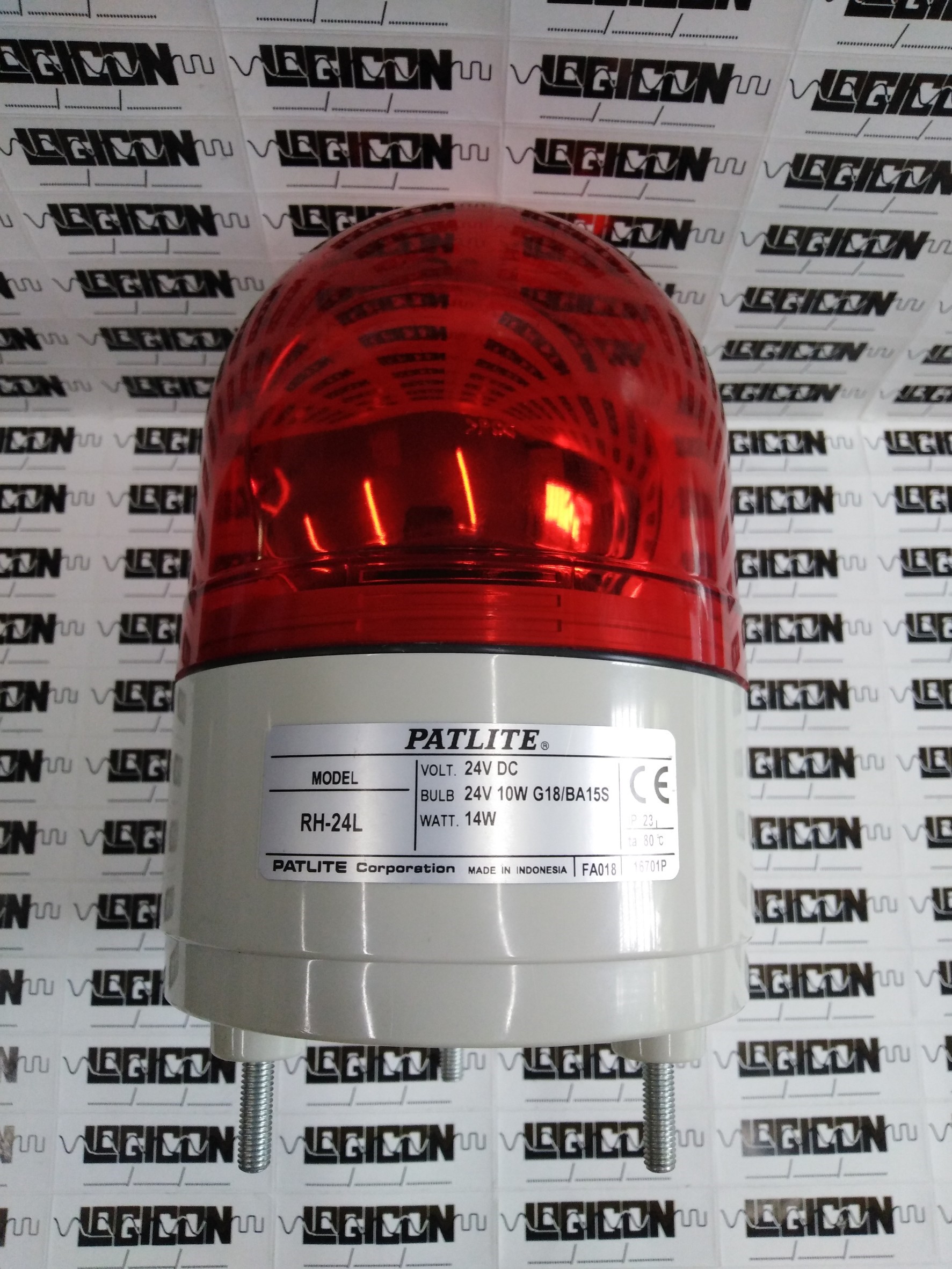 RHB-24L-R+ FA18 PATLITE RH-L Revolving Warning Light DC12V,DC24V,AC220V ...