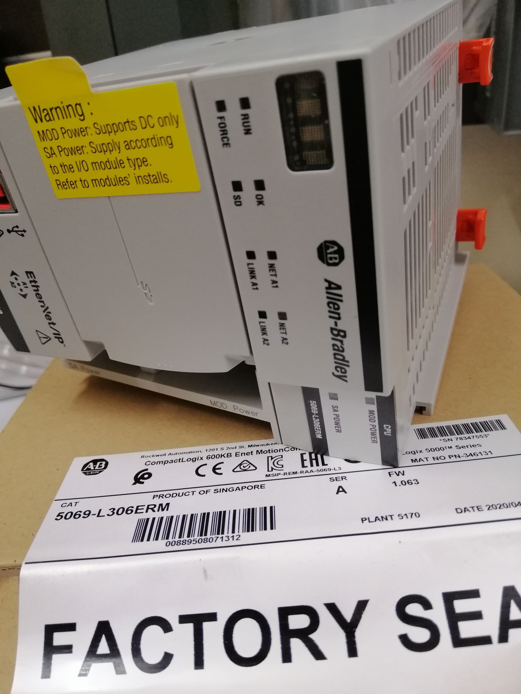 EC-0742,Allen-Bradley 5069-L306ERM Controller – LOGICON ENGINEERING Co ...